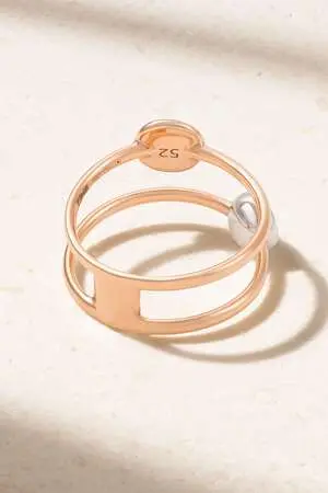 Pomellato 18-karat Rose And White Diamond Ring