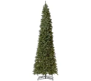 NEARLY NATURAL 13' Slim Green Mountain Pine Chr Istmas Tree - One-color