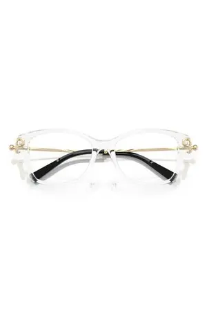 Tiffany & Co. 53mm Rectangular Eyeglasses - Crystal/demo Lens
