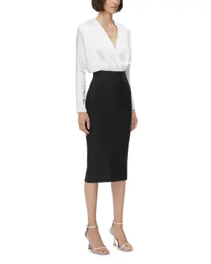 Herve Leger Icon Bandage Pencil Skirt - Black