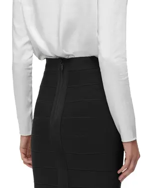 Herve Leger Icon Bandage Pencil Skirt - Black