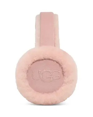 UGG Embroidered Logo Shearling Earmuffs - Ashen Rose