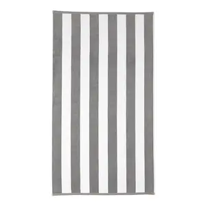 KASSATEX Cabana Stripe Beach Towel - Grey