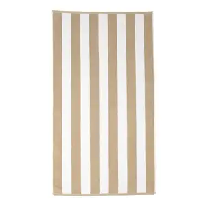 KASSATEX Cabana Stripe Beach Towel - Sand Tan