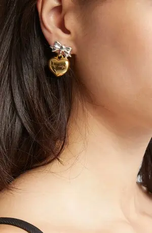 Sandy Liang Ballerina Mismatched Drop Earrings