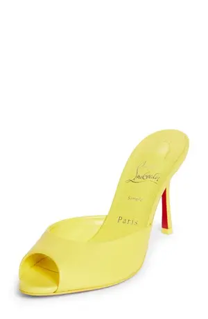 CHRISTIAN LOUBOUTIN Christian Louboutin Me Dolly Peep Toe Slides Y385 Yellow Queen