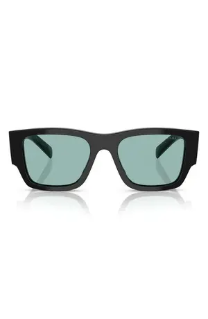 Prada Prada 55mm Square Sunglasses Black Green