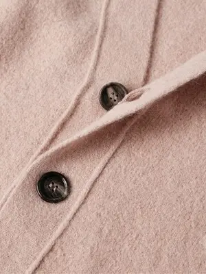 AMI Paris Logo-intarsia Alpaca-blend Cardigan