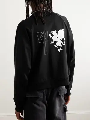 LIBERAL YOUTH MINISTRY Printed Cotton-jersey Turtleneck Sweatshirt