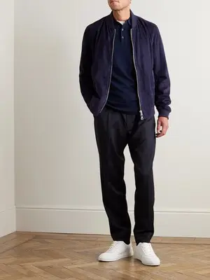 Mr P. Merino Wool Polo Shirt - Blue
