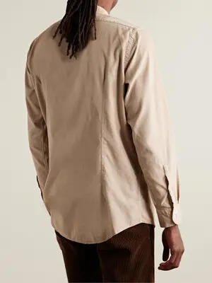 Massimo Alba Noto2 Grandad-collar Cotton-corduroy Shirt