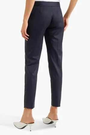 Stella McCartney Vivian Wool-twill Tapered Pants - Midnight Blue