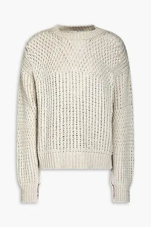 Acne Studios Crocheted Cotton Sweater - Ecru