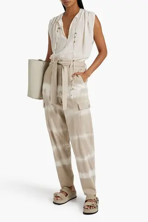 Stella McCartney Belted Tie-dyed Tapered Jeans