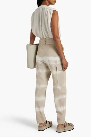 Stella McCartney Belted Tie-dyed Tapered Jeans