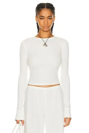 Eterne Long Sleeve Thermal Top - Ivory