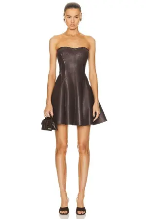 Norma Kamali Strapless Grace Mini Dress