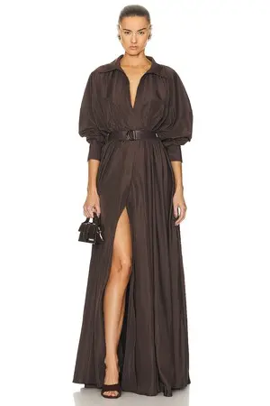 Norma Kamali Belted Evening Dresses