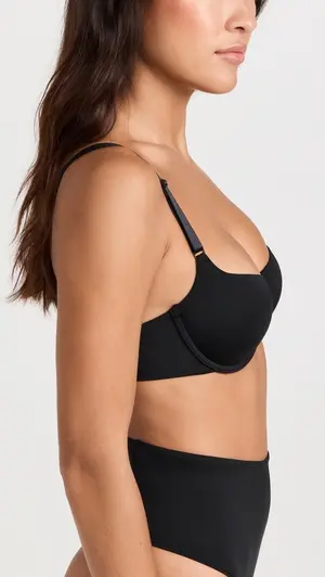 Natori Liquid Balconette Push-up Bra - Black