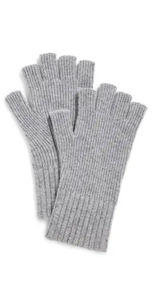 Vince Vince. Cashmere Blend Rib Knit Fingerless Gloves One-color