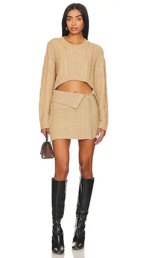 CAMILA COELHO Carmen Cropped Cable Crew