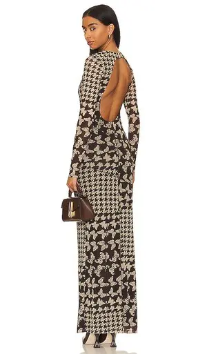 leo lin monique embroidered lace maxi dress LEO LIN - Monique Embroidered Lace Maxi Dress