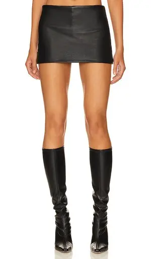 CAMILA COELHO Katalina Leather Mini Skort