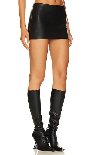 CAMILA COELHO Katalina Leather Mini Skort