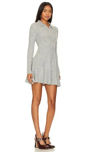 L'academie Izel Knit Mini Dress - Heather Grey