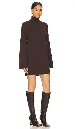 Lpa Knit Turtleneck Sweater Dress - Brown