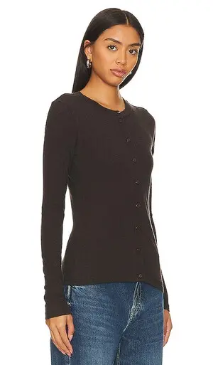 Enza Costa Cashmere Long Sleeve Cardigan