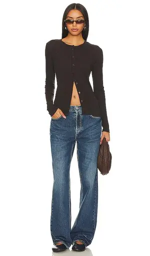 Enza Costa Cashmere Long Sleeve Cardigan