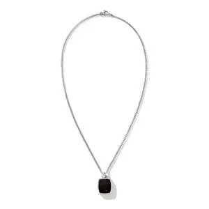 John Hardy Black Onyx Tag Pendant Necklace - Sterling Silver
