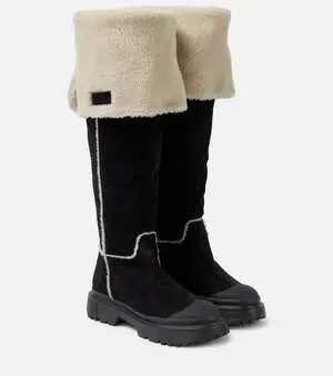 Hogan H619 Suede Knee-high Boots