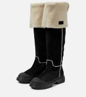 Hogan H619 Suede Knee-high Boots