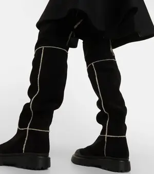 Hogan H619 Suede Knee-high Boots