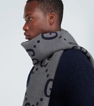 Gucci Gg Jacquard Wool-silk Scarf