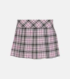 Giuseppe Di Morabito Checked Wool Miniskirt