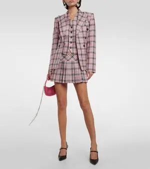 Giuseppe Di Morabito Checked Wool Miniskirt