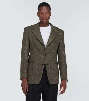 WINNIE N.Y.C Herringbone Wool-blend Jacket