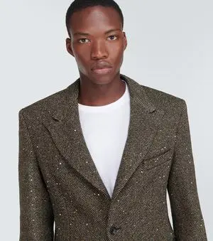 WINNIE N.Y.C Herringbone Wool-blend Jacket
