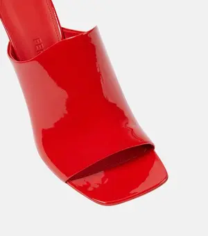 FERRAGAMO Era Patent Leather Mules - Red