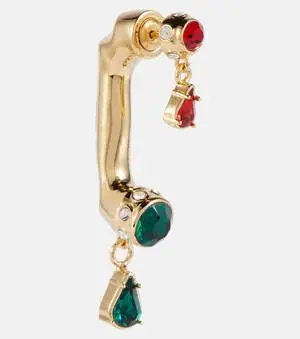 Rabanne Rhinestone-embellished Drop Earring - Multicoloured