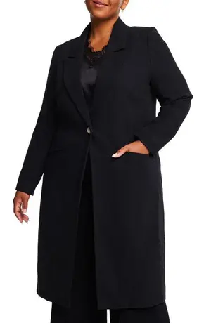 ESTELLE Longline Coat - Black