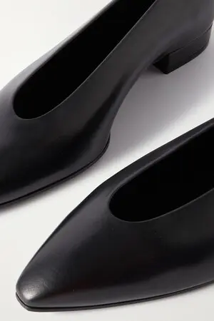 Loro Piana Rebecca Leather Flats - Black
