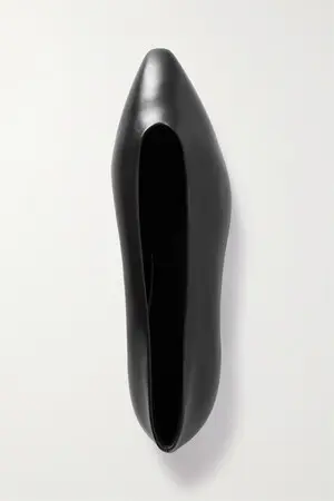 Loro Piana Rebecca Leather Flats - Black