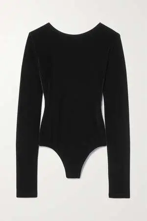 AGOLDE Corrin Stretch-velvet Bodysuit