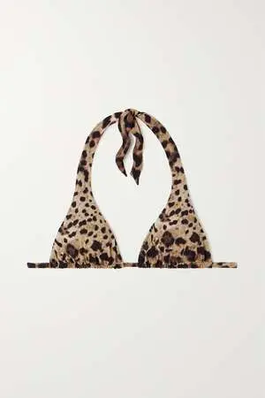 Dolce & Gabbana Dolce & Gabbana Leopard-Print Halterneck Bikini Top Leopard Print