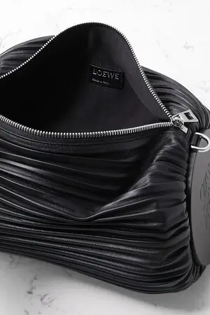 Loewe Bracelet Pleated Leather Shoulder Bag