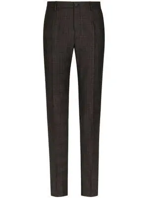 Dolce & Gabbana Check-pattern Wool Trousers